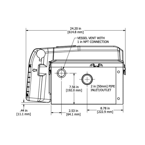 Thermaco Big Dipper W-200-IS 20 GPM Automatic Grease Trap